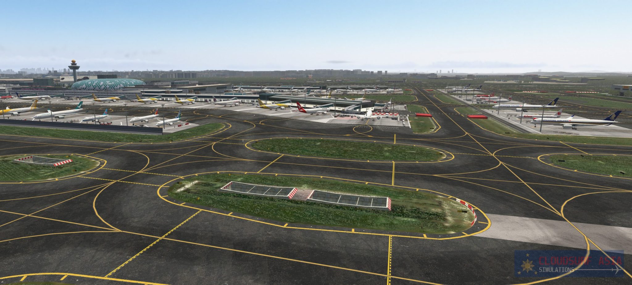 WSSS + Mega Singapore Scenery for X-Plane 11 & 12 - Cloudsurf Asia Simulations